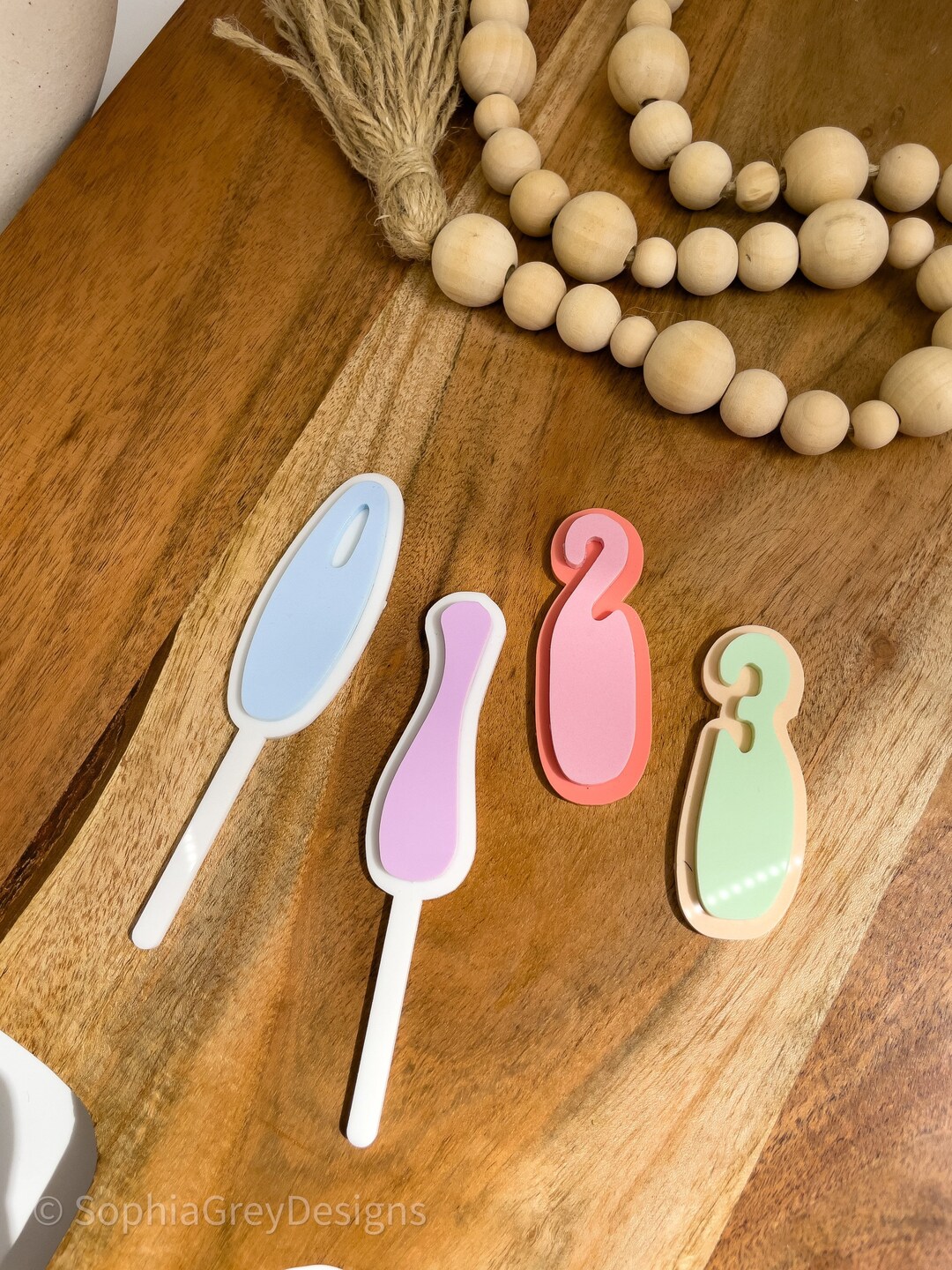 Double Layer Acrylic Number Cake Topper: Groovy Boho Party Decor - Etsy