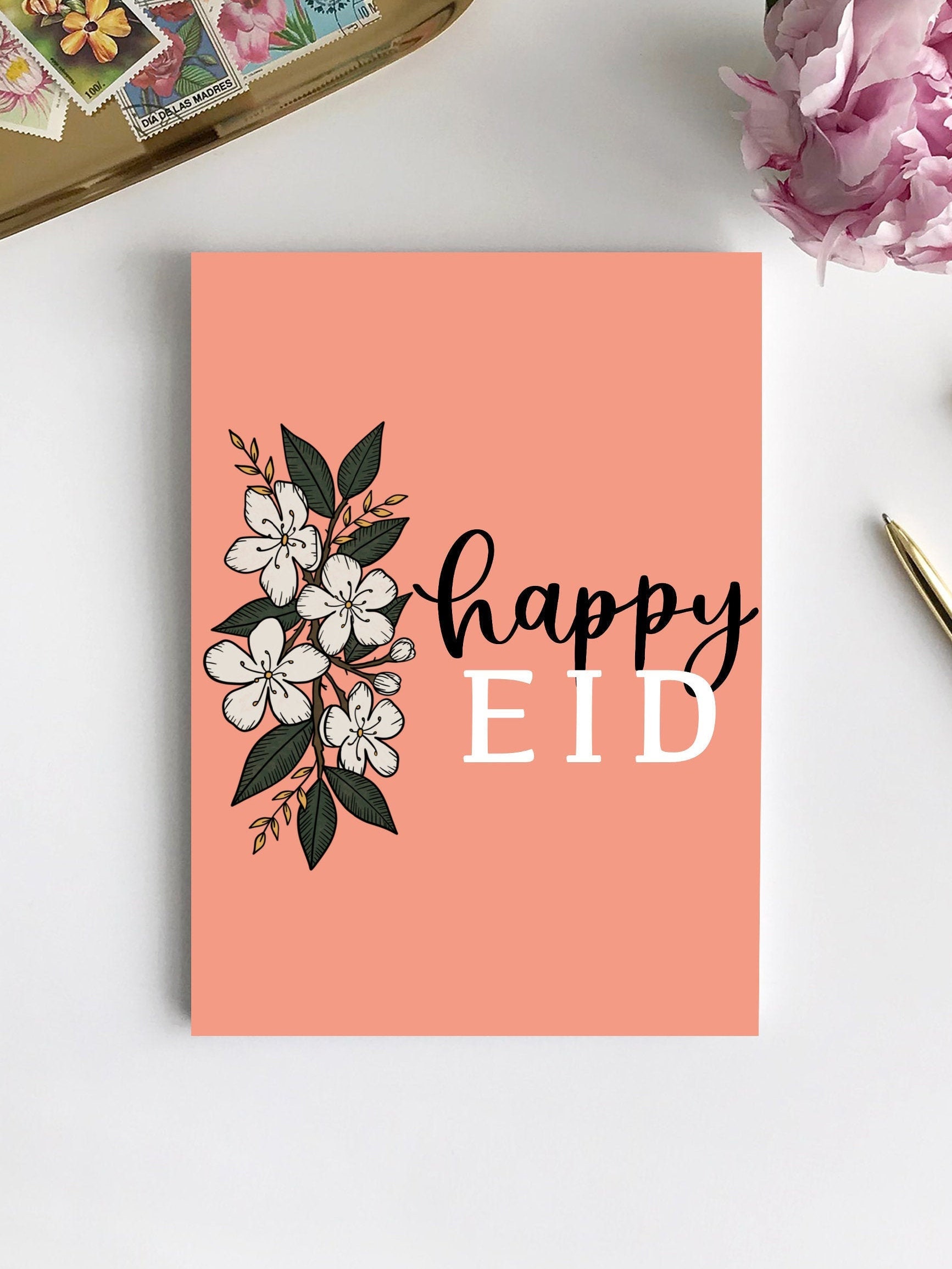 Happy Eid Card Printable Instant Download Eid Mubarak Card | Etsy