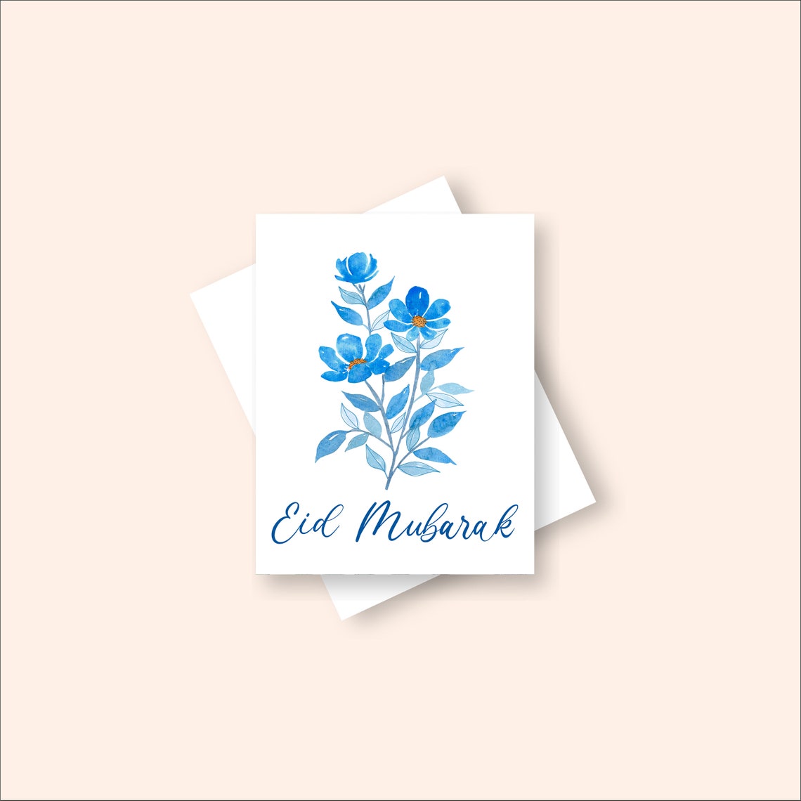 Eid Mubarak Note-card Pack, Eid Watercolor Note-cards Set, Eid Greeting ...
