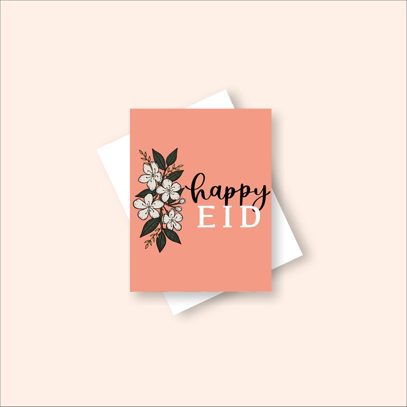 Happy Eid Card, Printable, Instant Download, Eid Mubarak Card ...