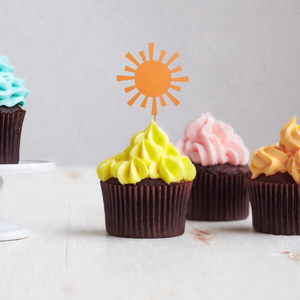 Sun Cupcake Toppers - Etsy