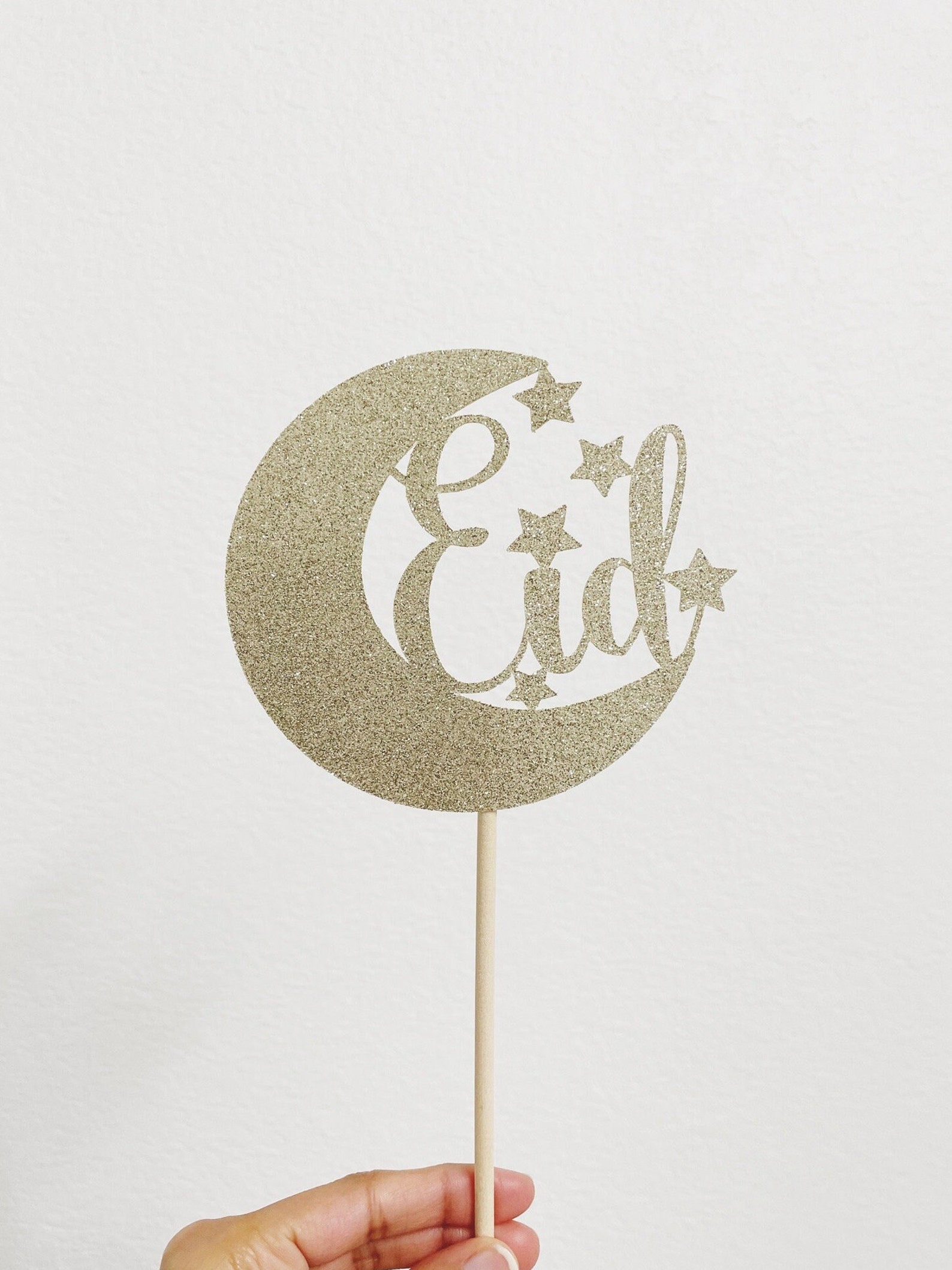 Eid Decoration Cake Topper, Eid Mubarak Decor, Moon & Stars Cake Topper ...