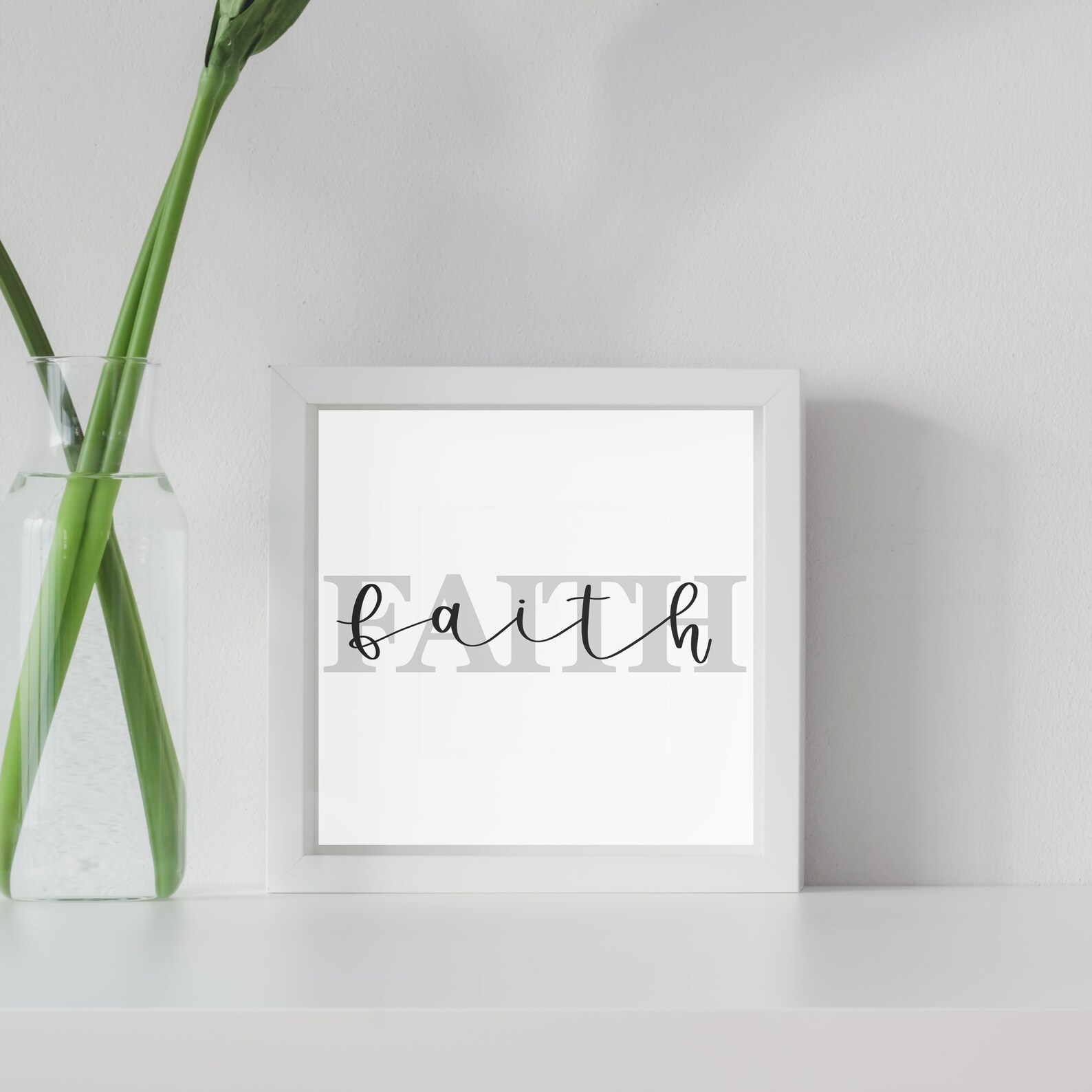 FAITH Modern Calligraphy Art Print Instant Download - Etsy