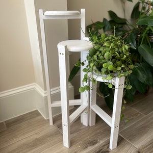 The Trio - 3 Tier Plant Stand - Stained White Color - FREE SHIPPING - Etsy