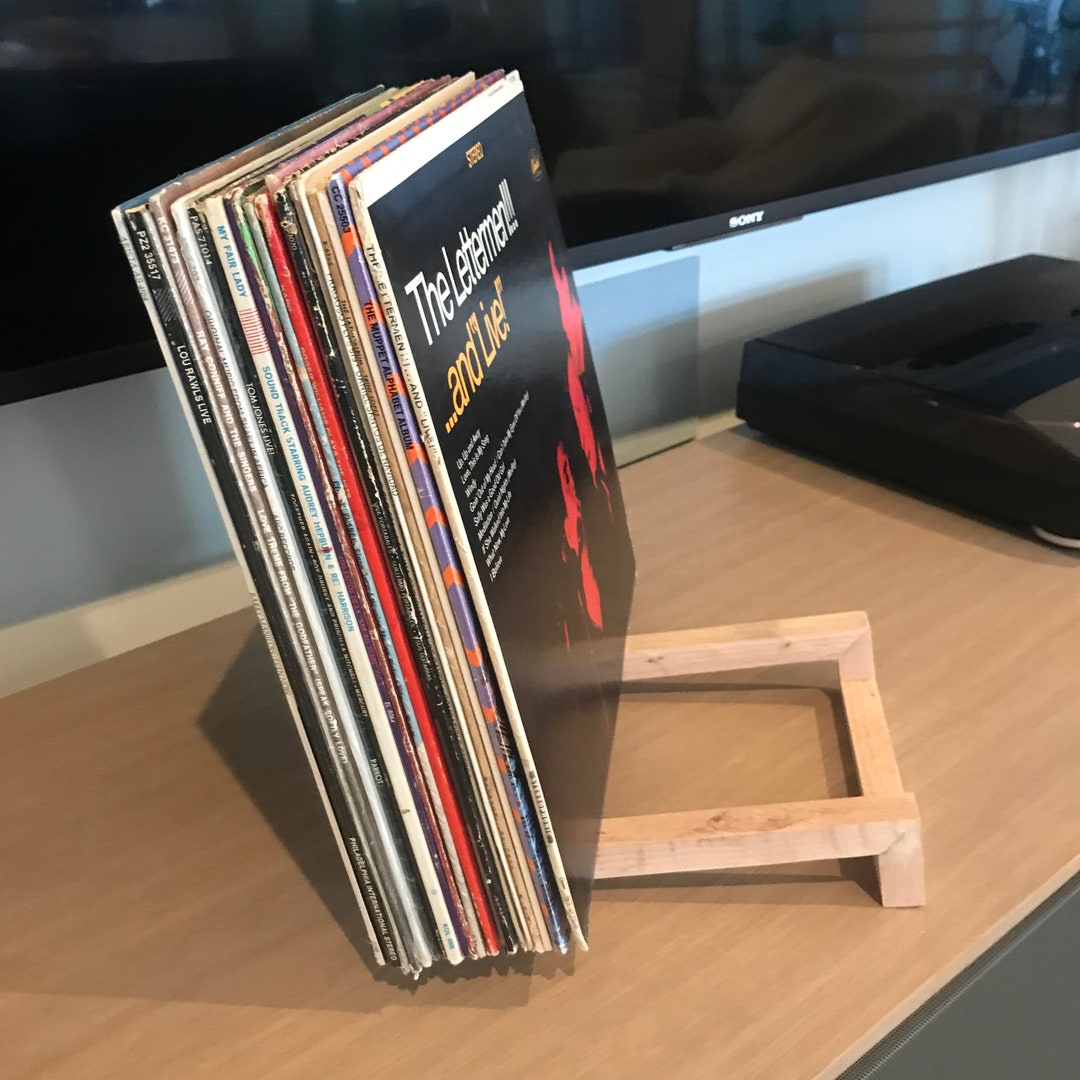 Wood Modern Vinyl Record Stand Minimalistic LP Record - Etsy
