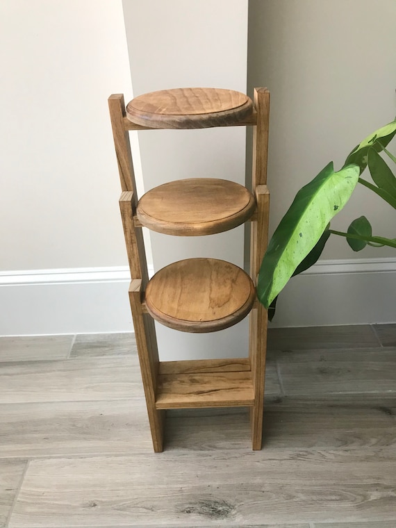 Wooden Tier Plant Stand Oak Three Tier Vegetable Stand Craster