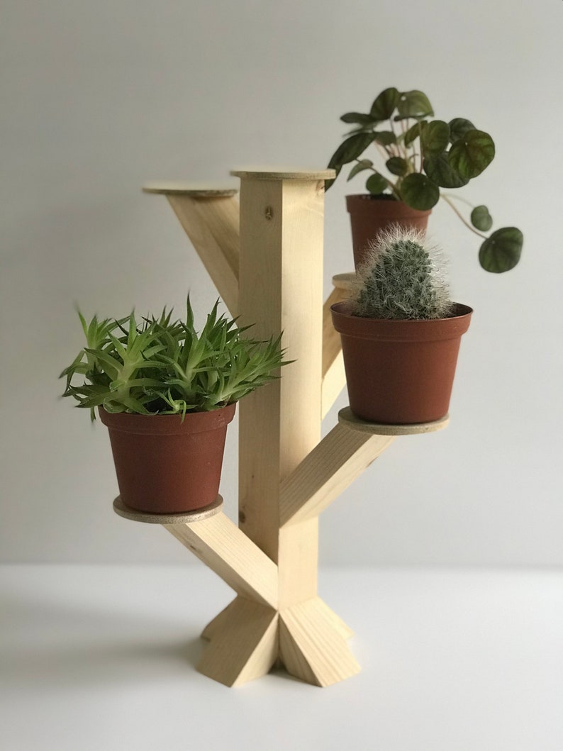 Multi Plant Table Top Wooden Plant Stand / Handmade / for - Etsy