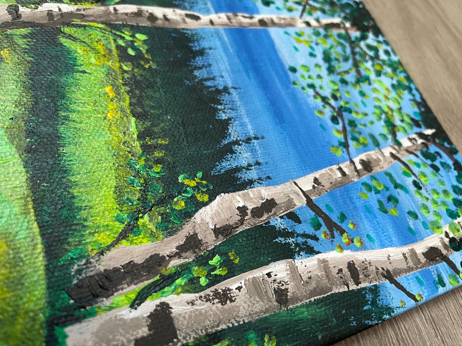 Aspen Trees Painting, Original Landscape Tree Painting, Aspen Landscape ...