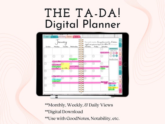 2022 Ta-da Digital Planner | Etsy