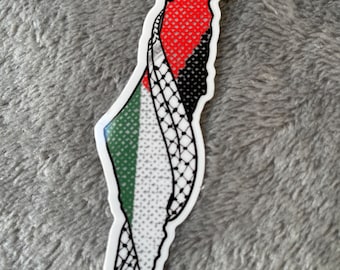 Three Palestine Map Sticker - Etsy