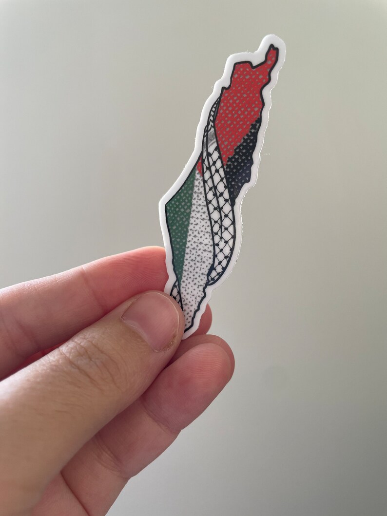 Palestine Map Sticker - Etsy