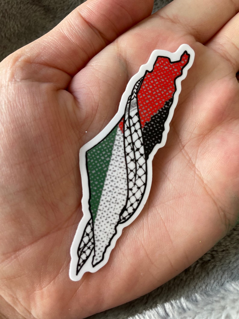 Palestine Map Sticker - Etsy