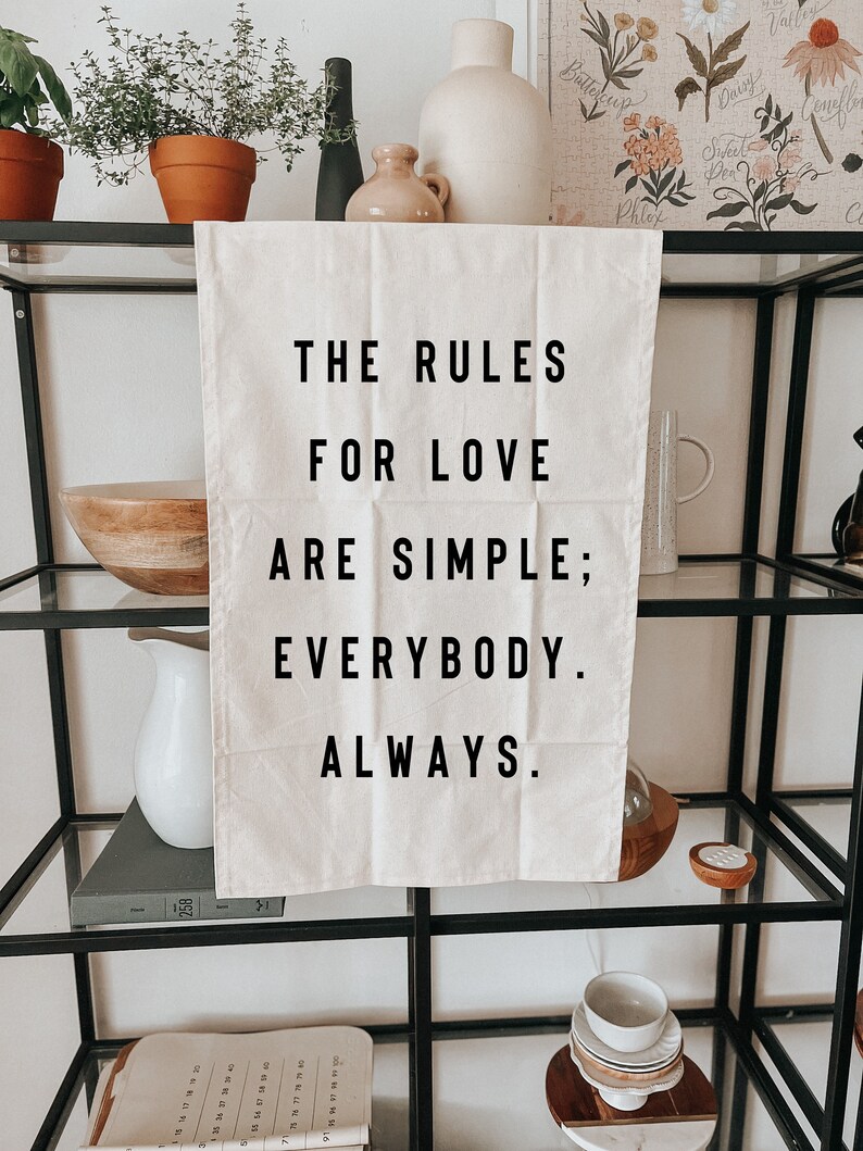 Rules for Love, Canvas Wall Art, Banner - Etsy