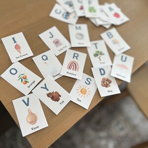Alphabet Watercolor Cards, Instant Download, Flash Cards - Etsy