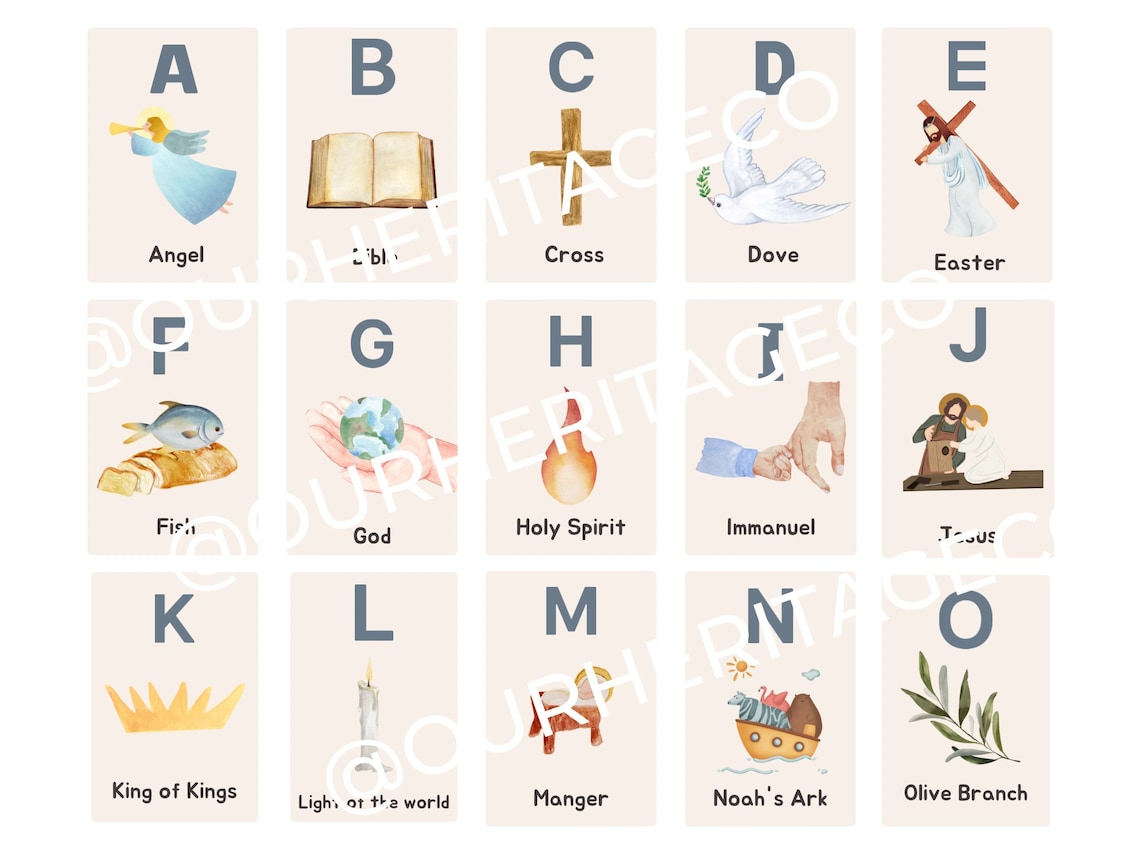 Bible Flashcards for Kids Homeschool Printables Easter - Etsy