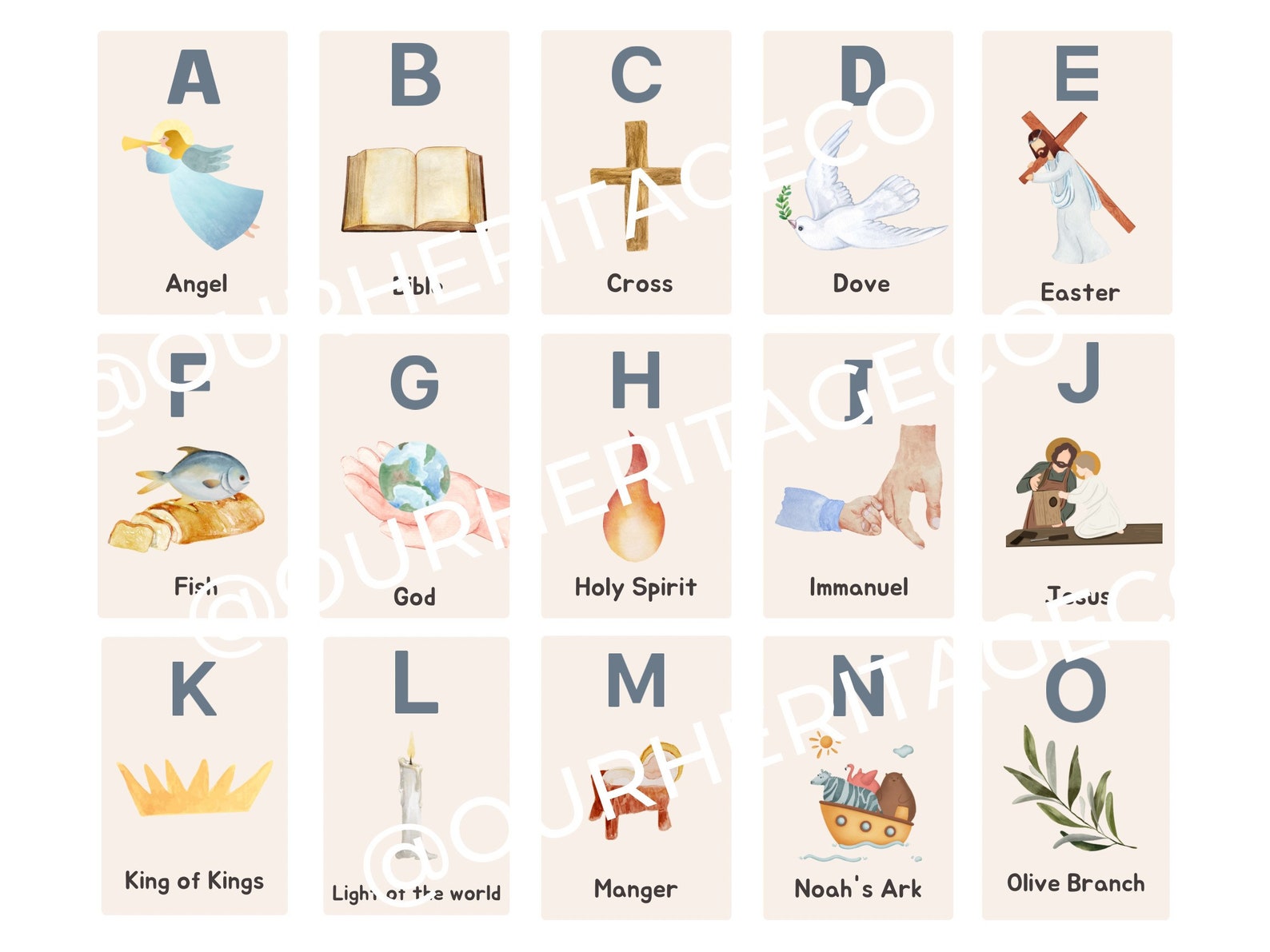 Bible Flashcards for Kids Homeschool Printables Easter - Etsy