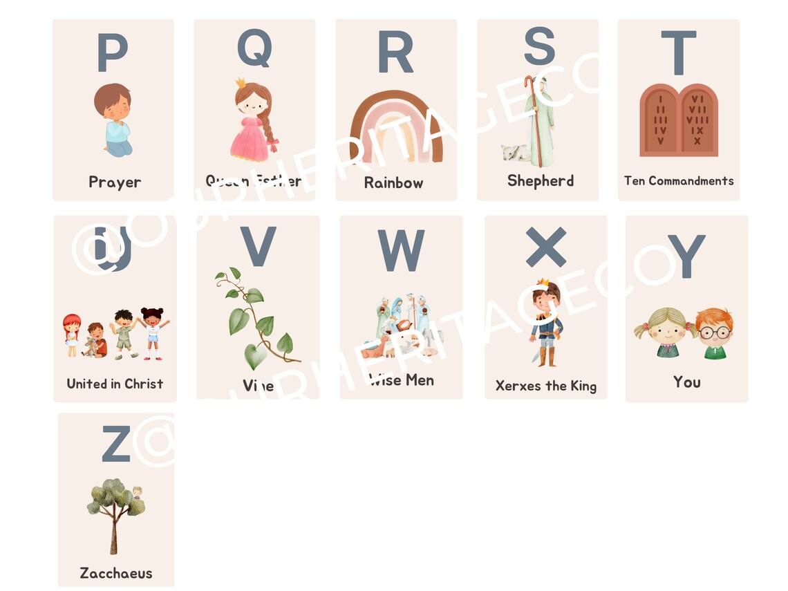 Bible Flashcards for Kids Homeschool Printables Easter - Etsy