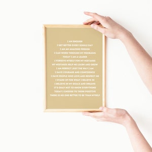 Kids Affirmations, Printable, Instant Download - Etsy