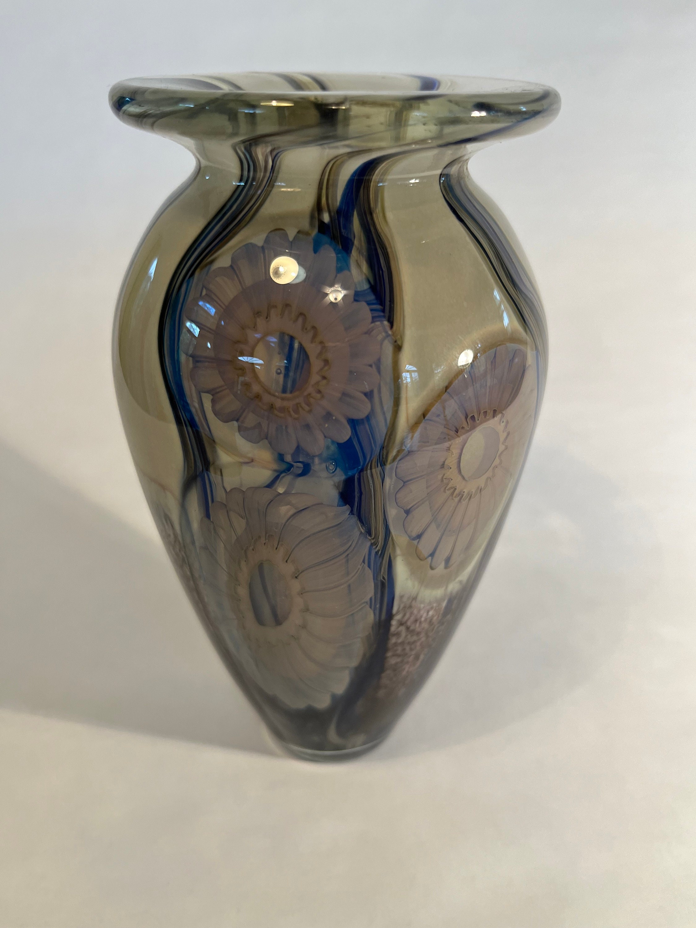 Deep Sea Vase Hand Blown Art Glass by Robert Eickholt - Etsy