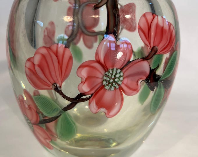 Vintage Perthshire Millefiori Fluted Glass Paperweight Signed "p ...