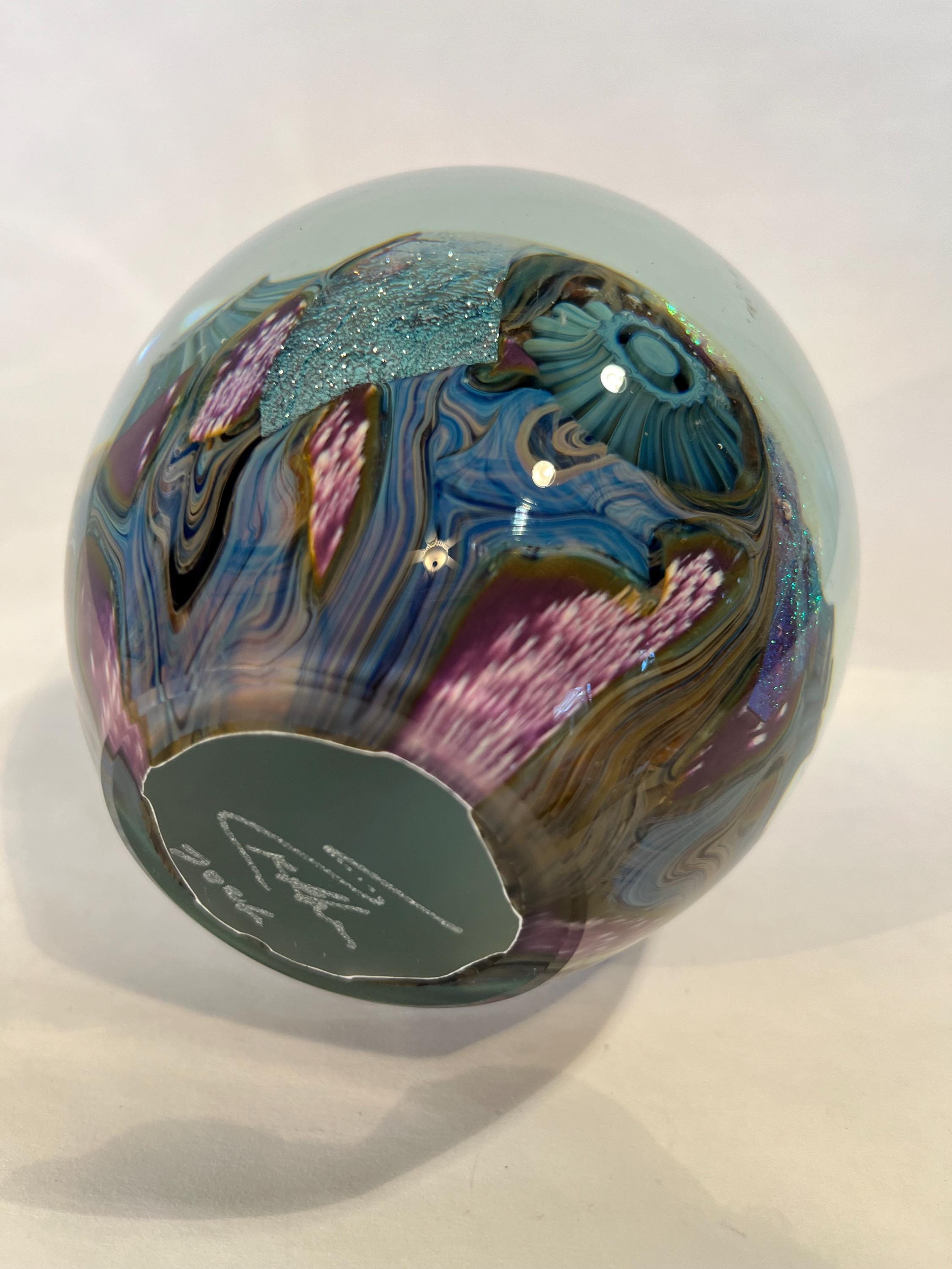 Deep Sea Paperweight Hand Blown Art Glass by Robert Eickholt - Etsy
