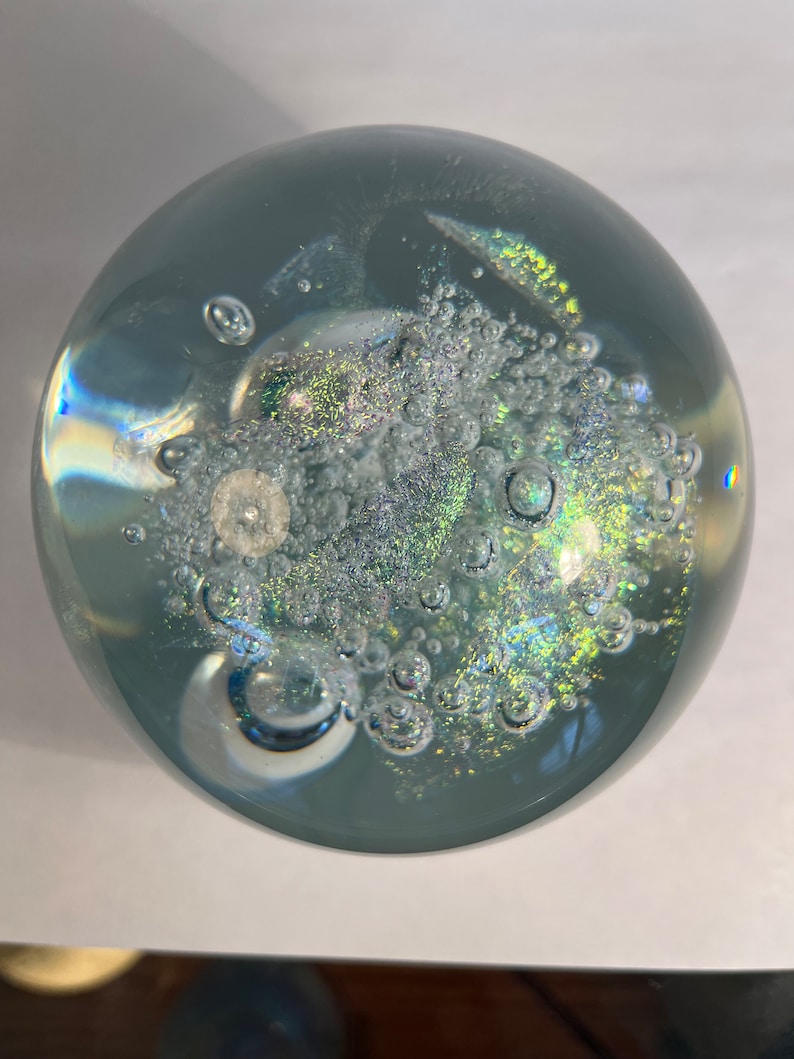 Dichroic Paper Weight Hand Blown Art Glass by Robert Eickholt - Etsy