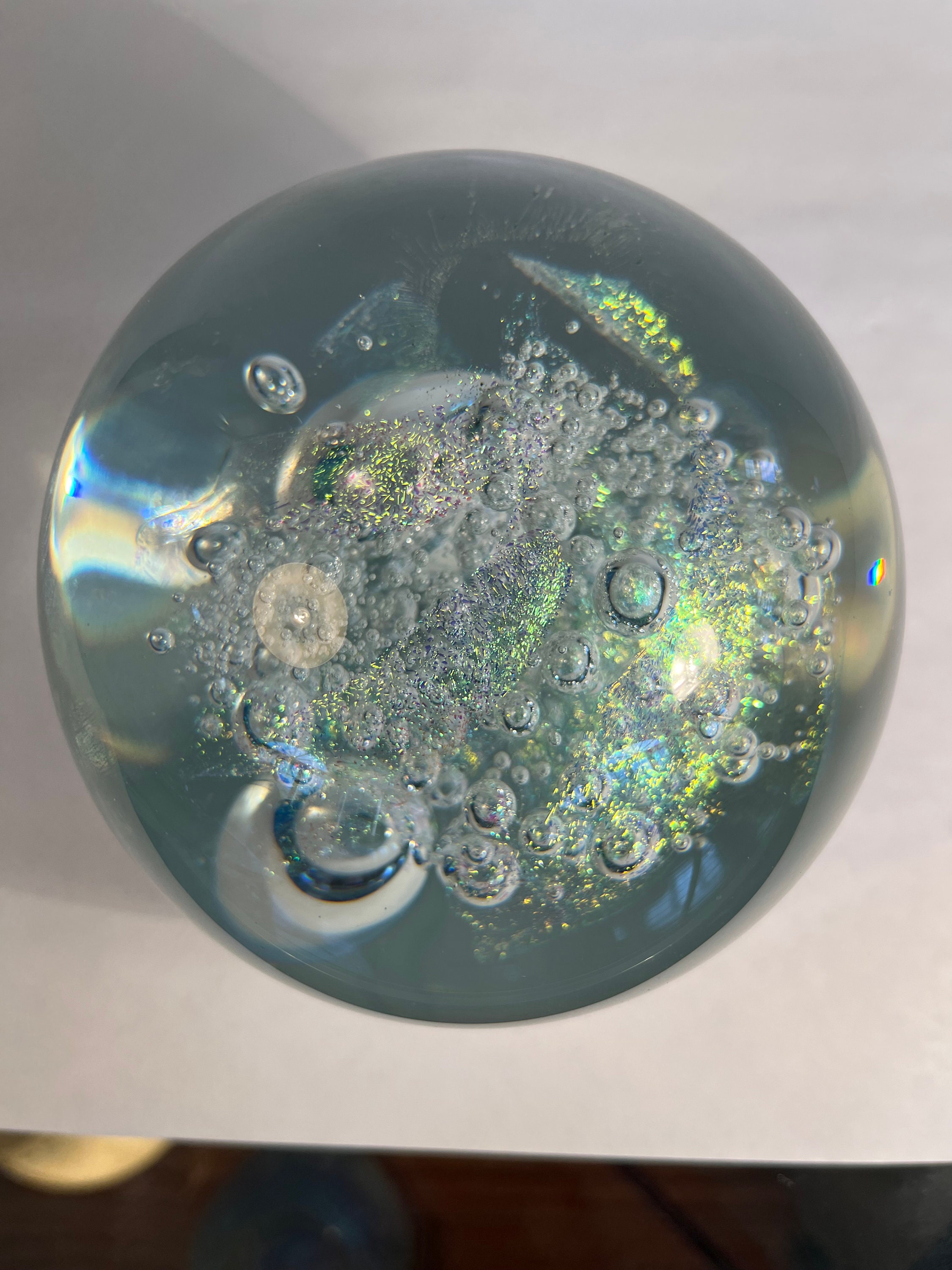 Dichroic Paper Weight Hand Blown Art Glass by Robert Eickholt - Etsy