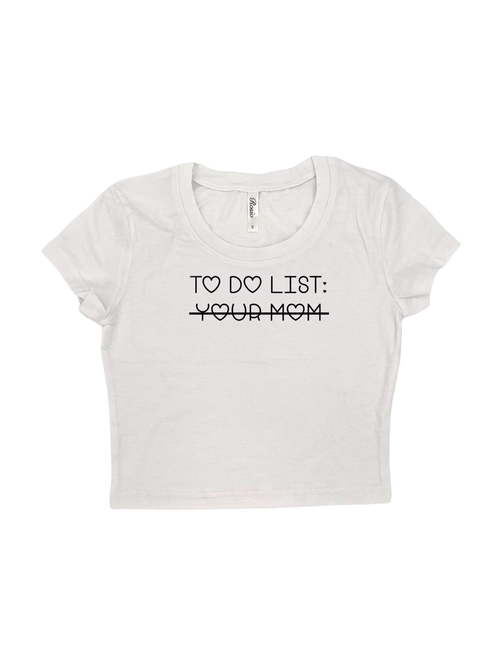 To Do List Your Mom Y2K Crop Top Tee Shirt - Etsy