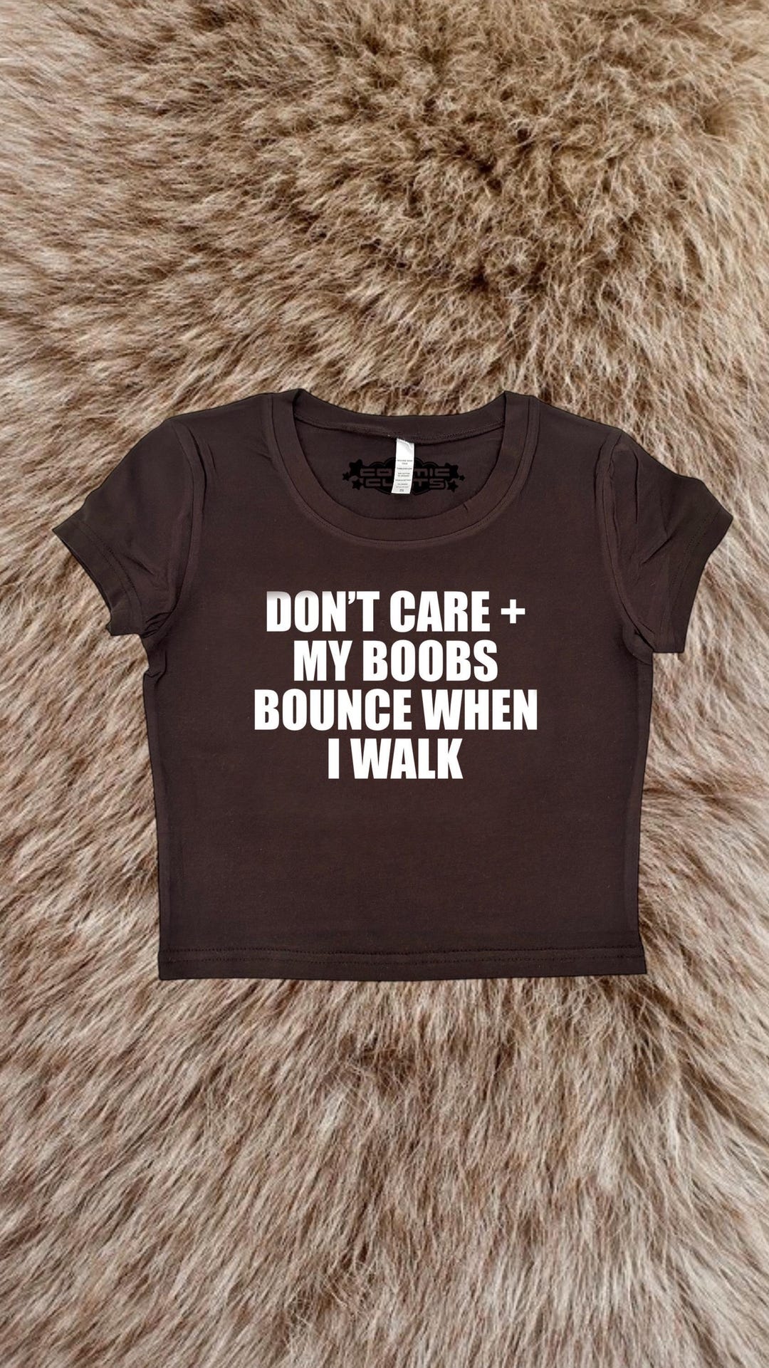 Don’t Care + My Boobs Bounce Clothing, Coquette Top, Y2k Baby Tee ...