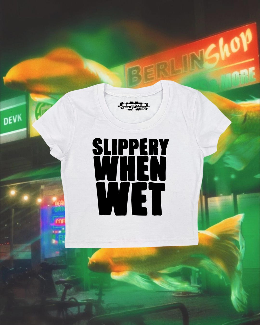 Slippery When Wet | Y2K Crop Top | Y2k Baby Tee | Funny Gift | Y2K Crop ...