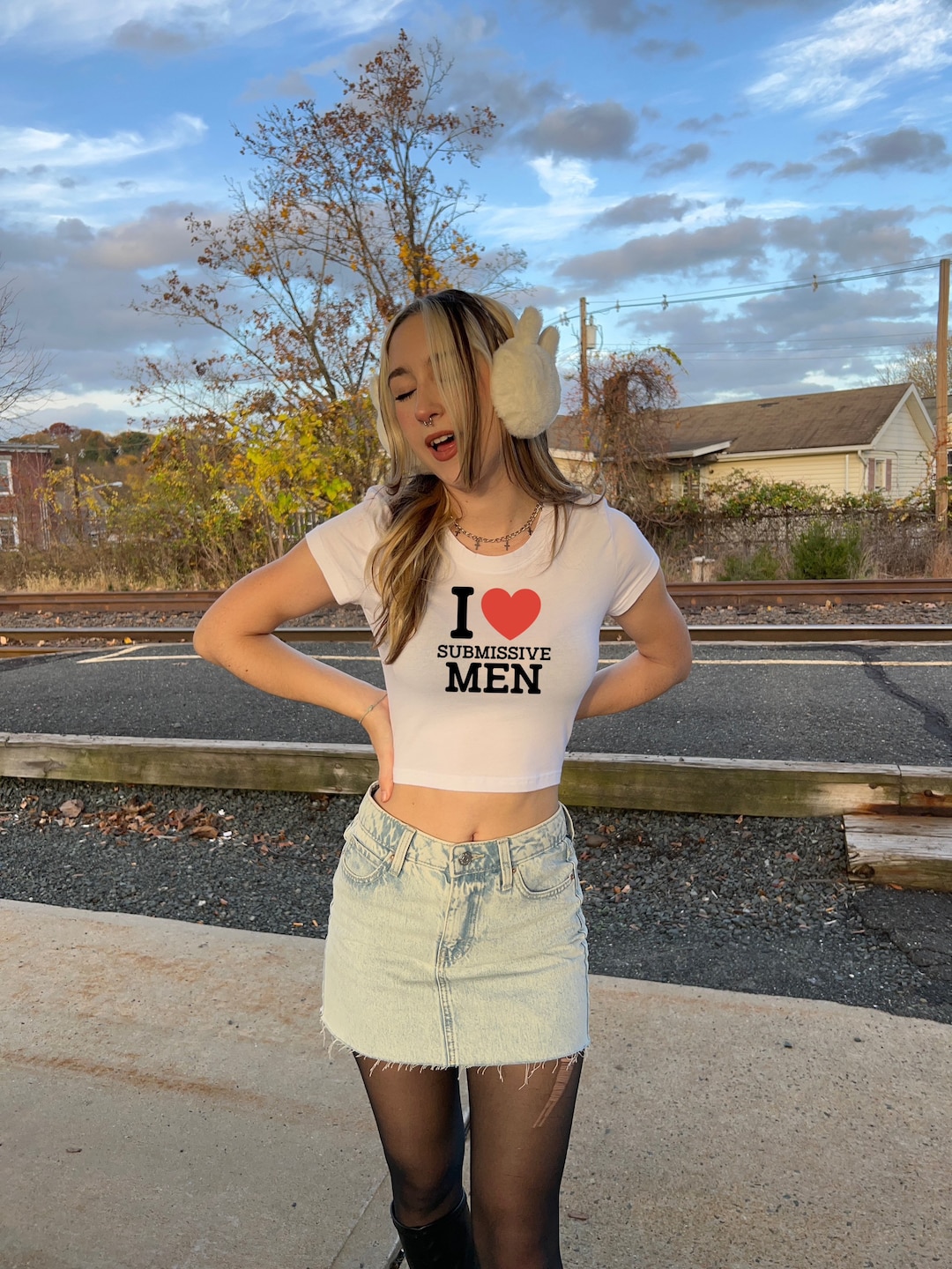 Y2K I Love Submissive Men Baby Tee Crop Top Cute Crop Top Graphic Top ...