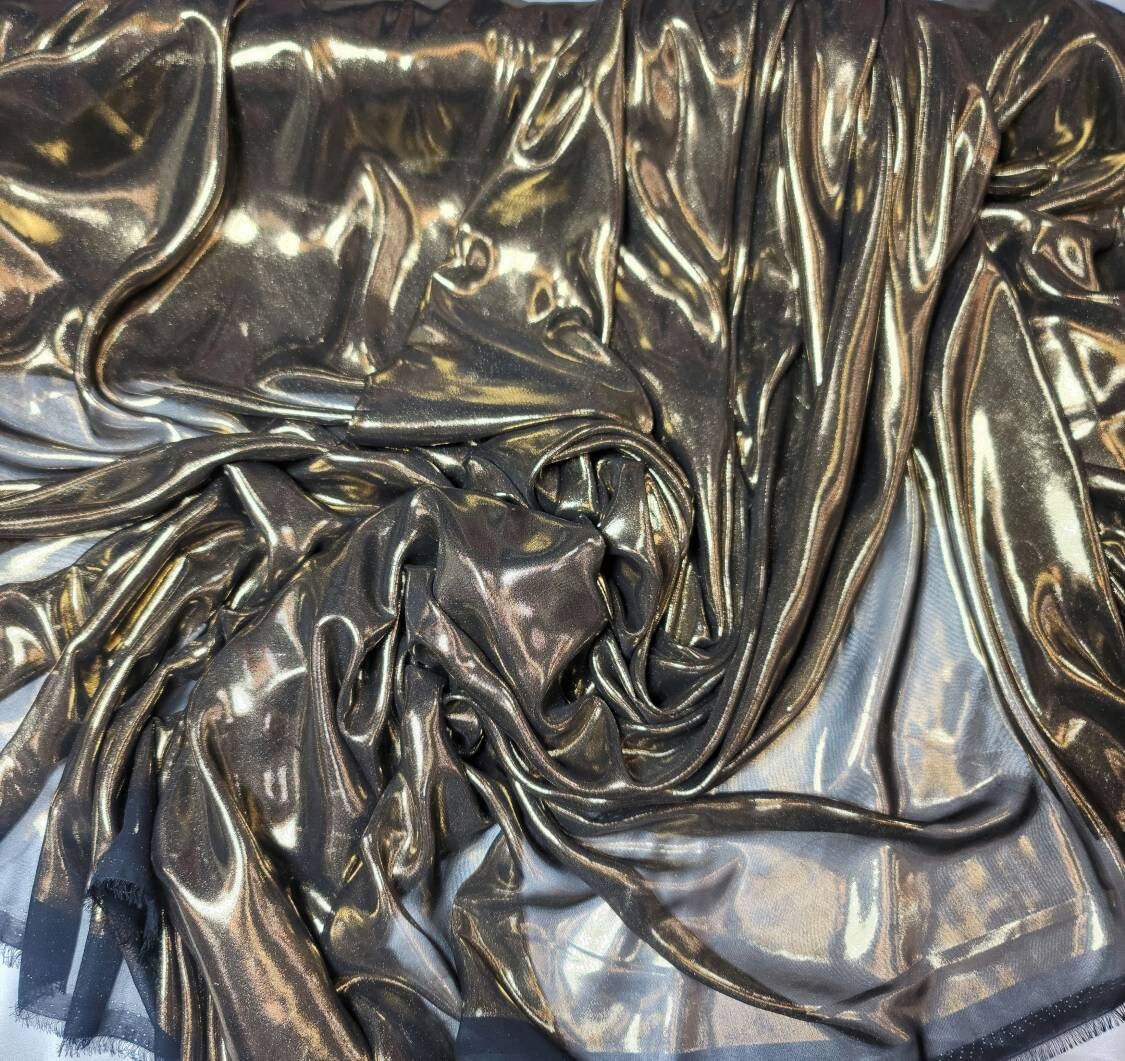 Fabric by the Yard Gold Metallic Chiffon Silky Light Weight | Etsy