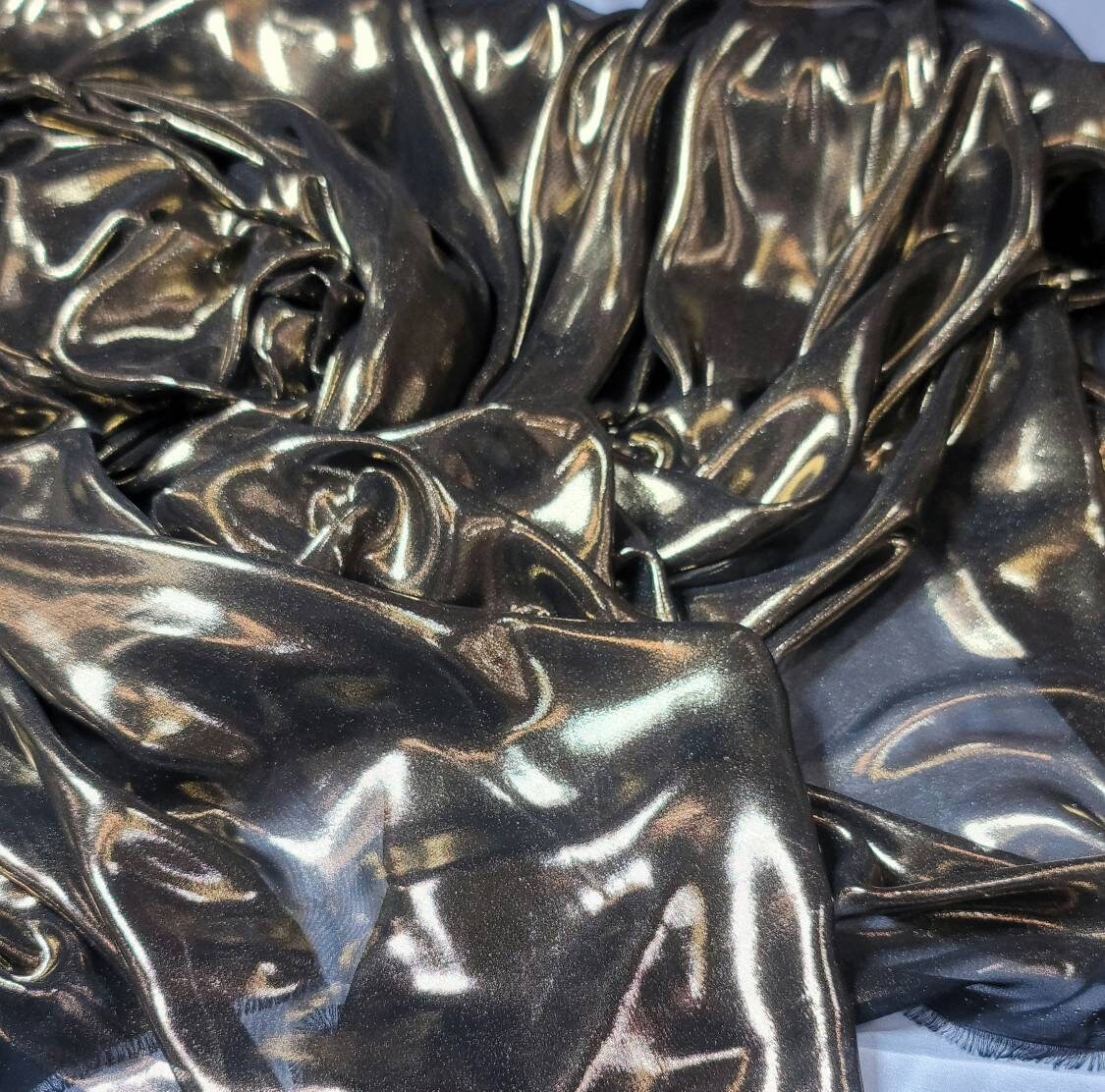 Fabric by the Yard Gold Metallic Chiffon Silky Light Weight | Etsy