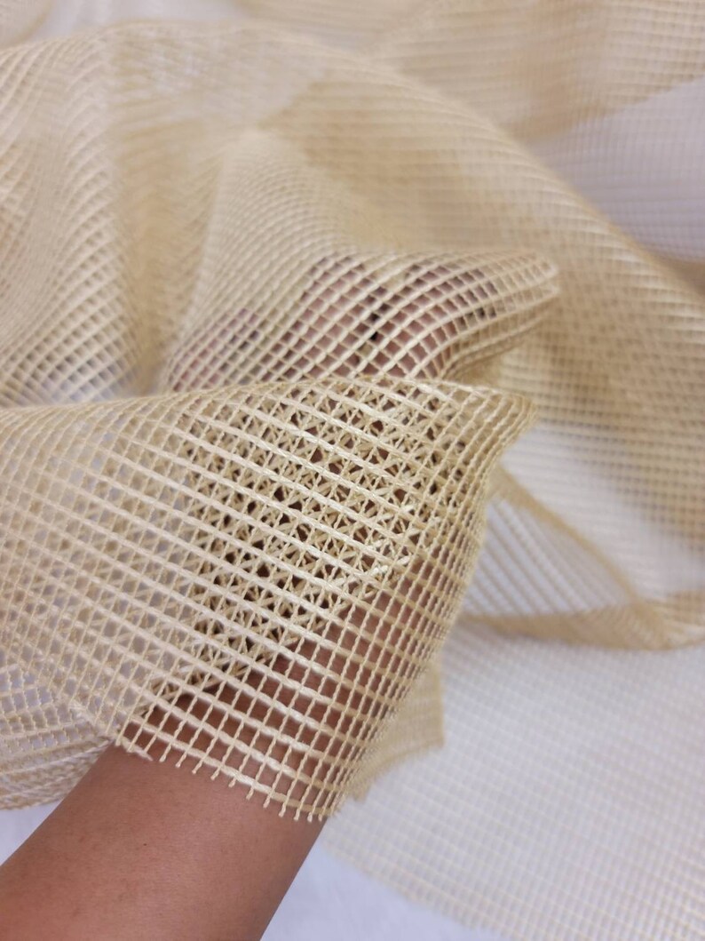 Fabric Sold by the Yard Champagne Gold Fish Net Double Width - Etsy