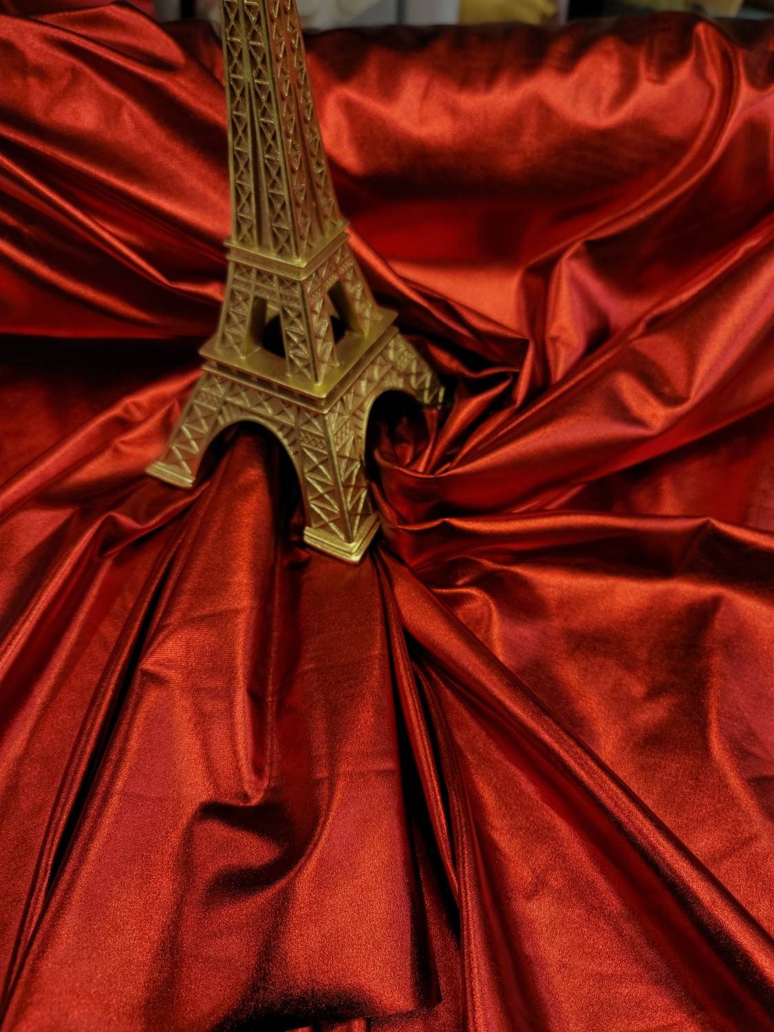 Red Metallic Pleather Stretch Spandex Shine Fabric Sold by the | Etsy