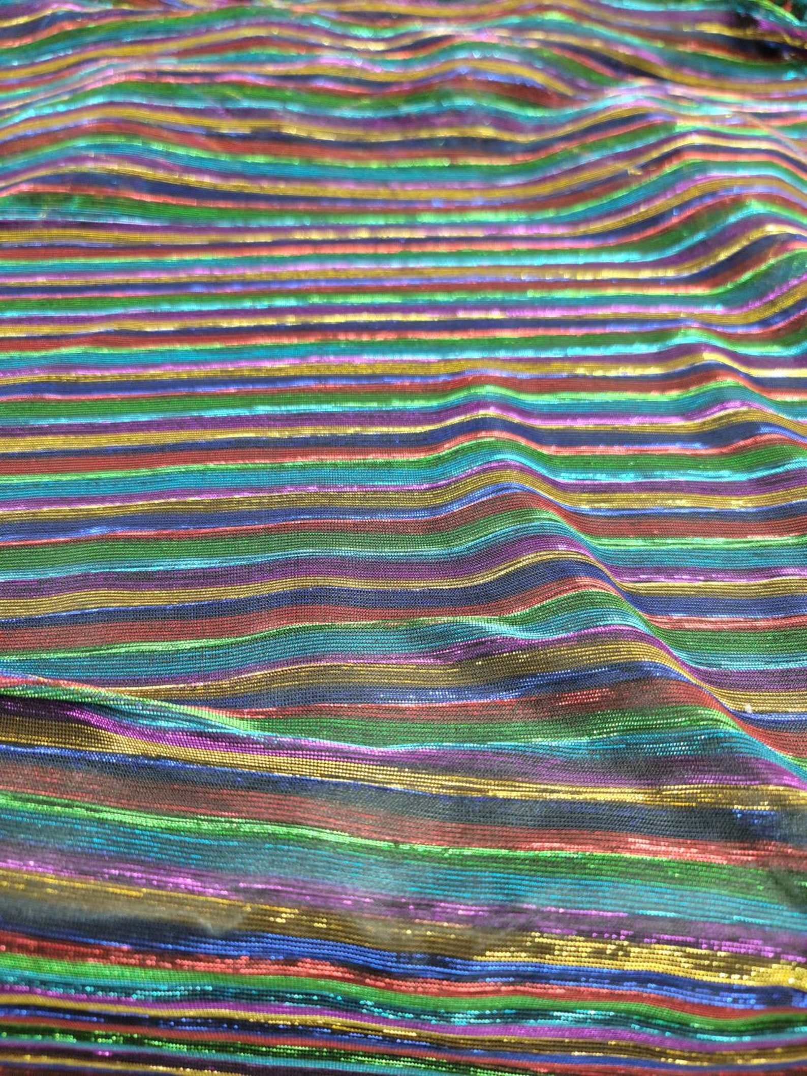 Fabric Sold by the Yard Multicolor Stretch Sheer Mesh Striped - Etsy