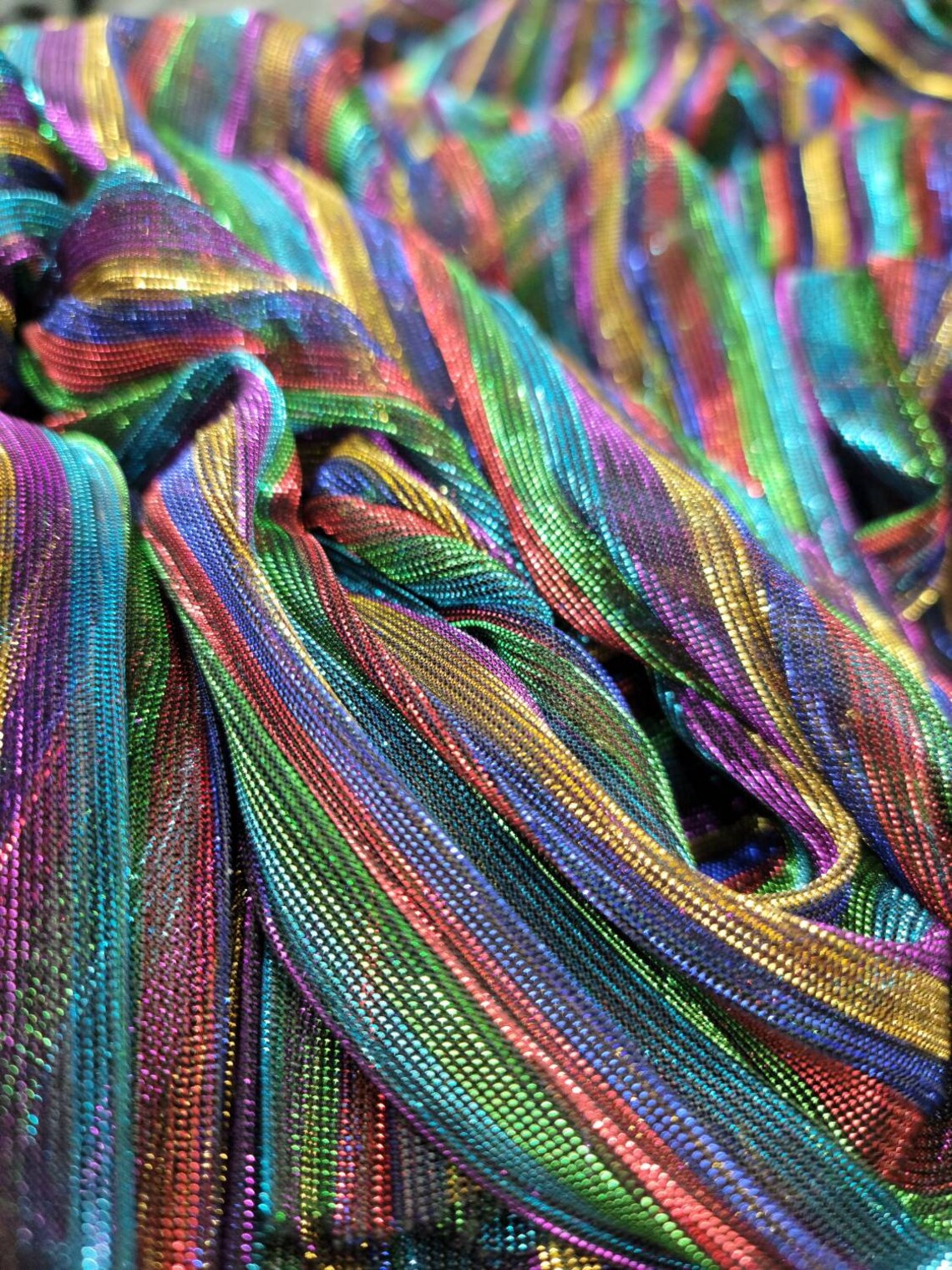 Fabric Sold by the Yard Multicolor Stretch Sheer Mesh Striped - Etsy