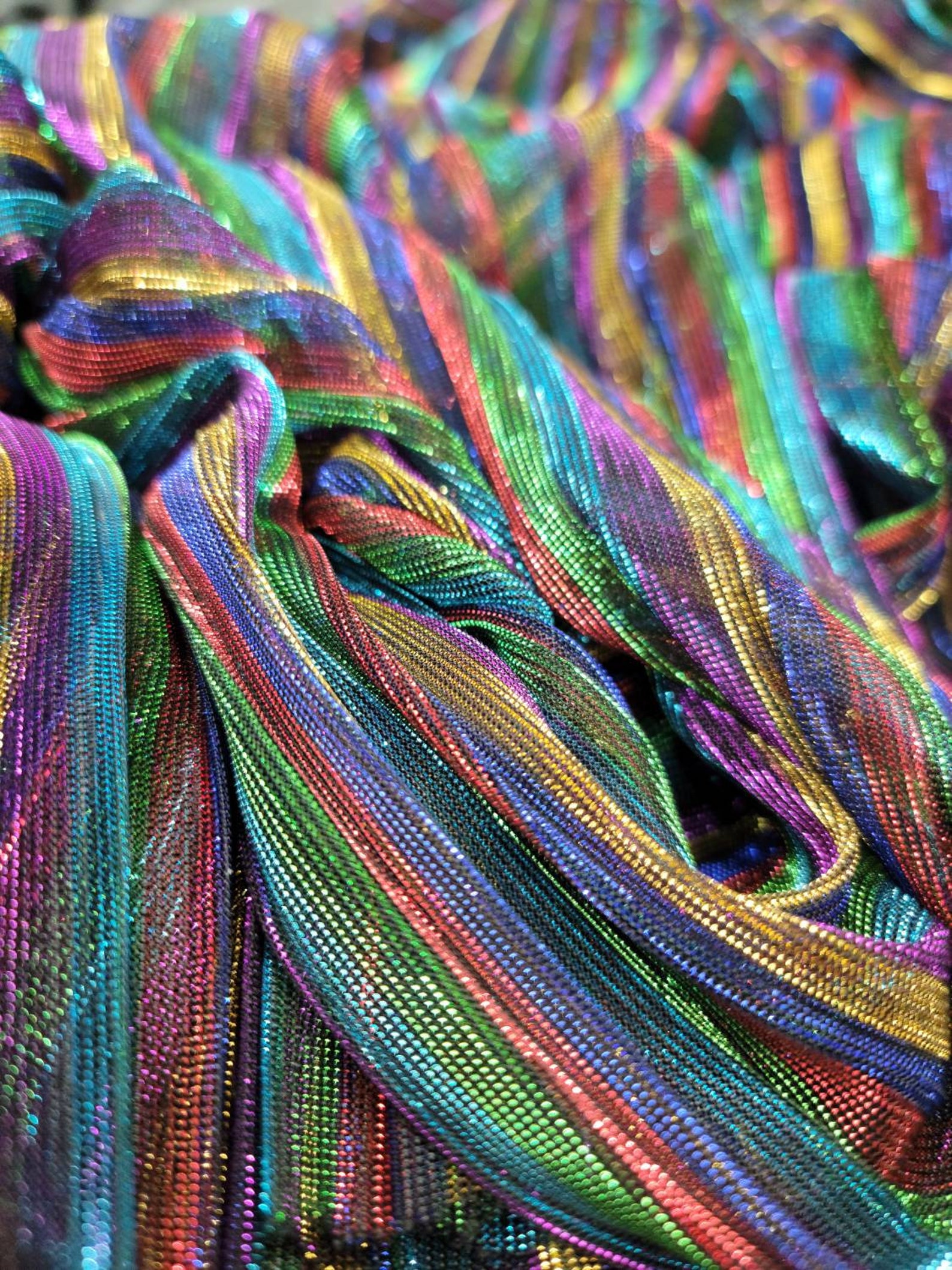 Fabric Sold by the Yard Multicolor Stretch Sheer Mesh Striped - Etsy