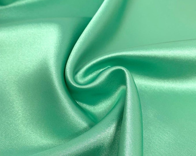 Mint Soft Silky Satin Hi Quality 1 Way Stretch Fabric for Pillows ...