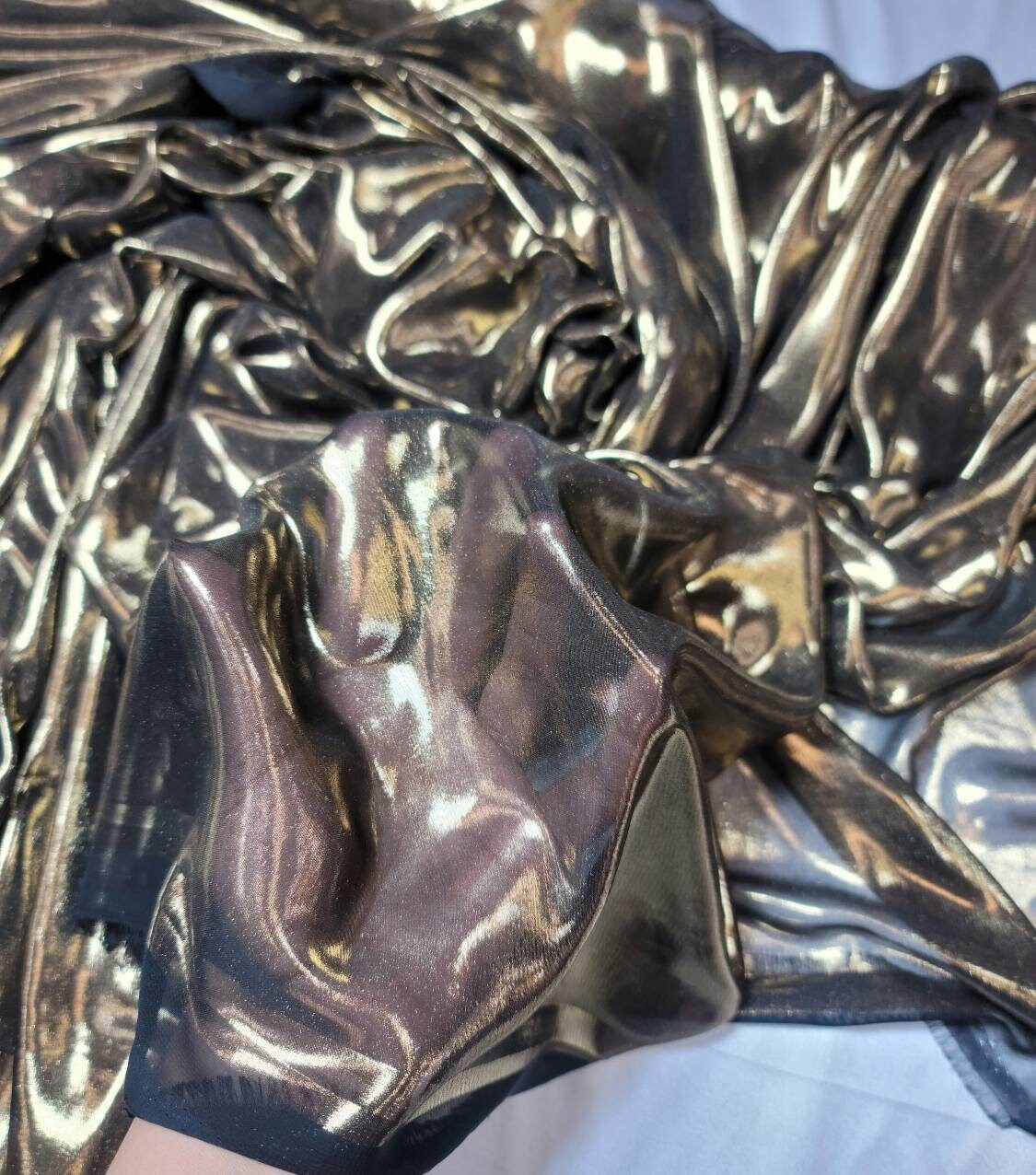 Fabric by the Yard Gold Metallic Chiffon Silky Light Weight | Etsy