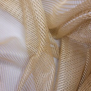 Fabric Sold by the Yard Champagne Gold Fish Net Double Width - Etsy