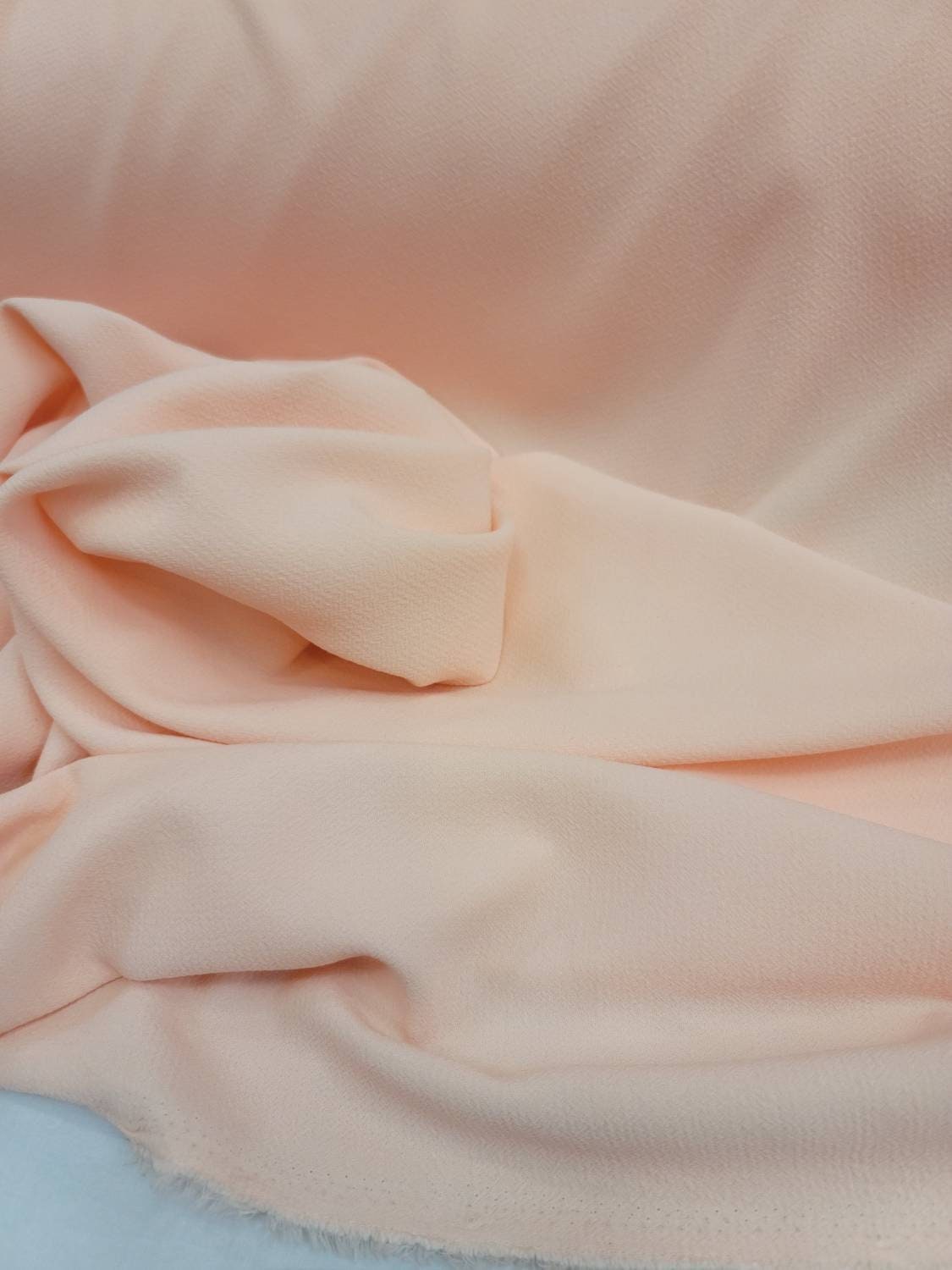 Peach Stretch Crepe Fabric: 60" Wide, Fashion Draping - by the Yard - Etsy