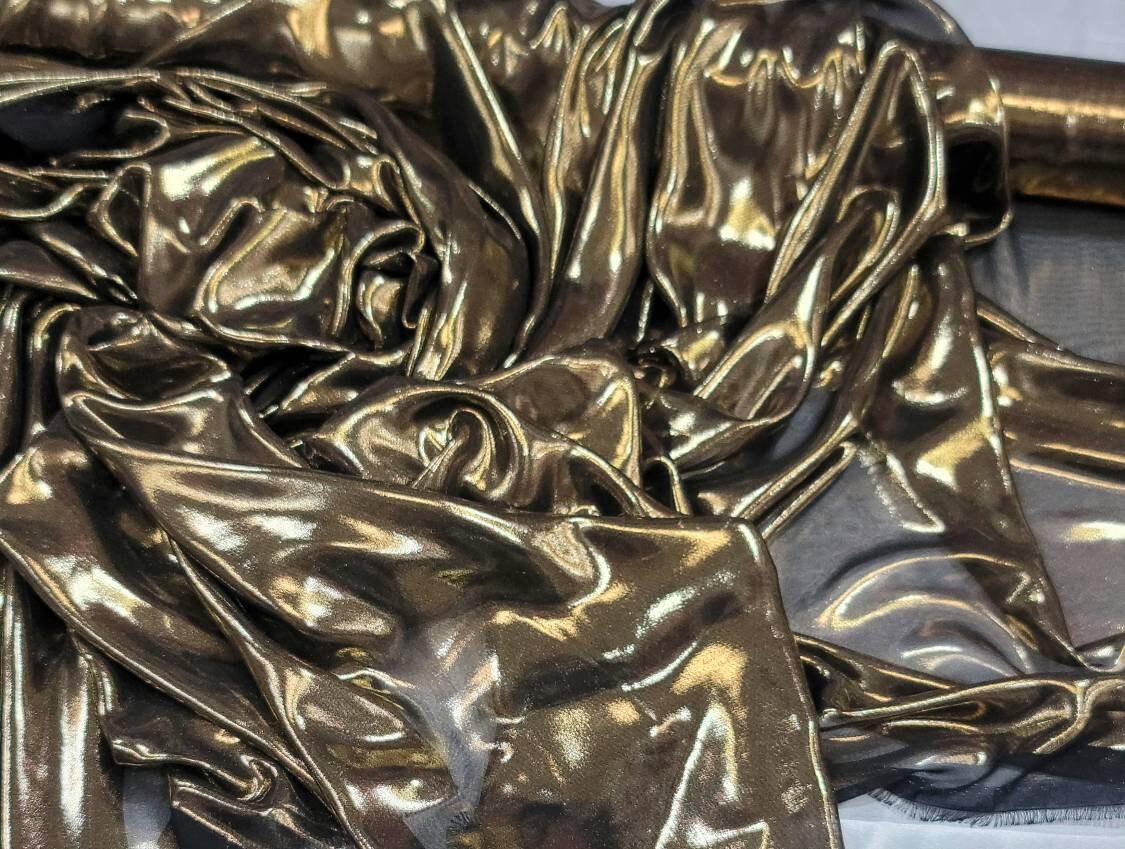 Fabric by the Yard Gold Metallic Chiffon Silky Light Weight | Etsy