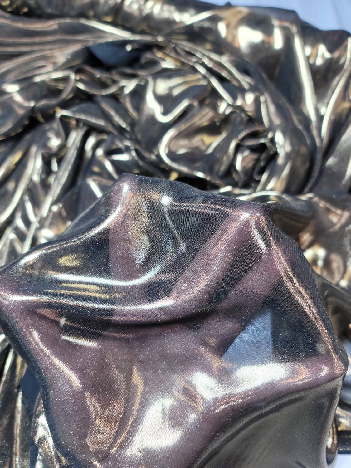 Fabric by the Yard Gold Metallic Chiffon Silky Light Weight | Etsy