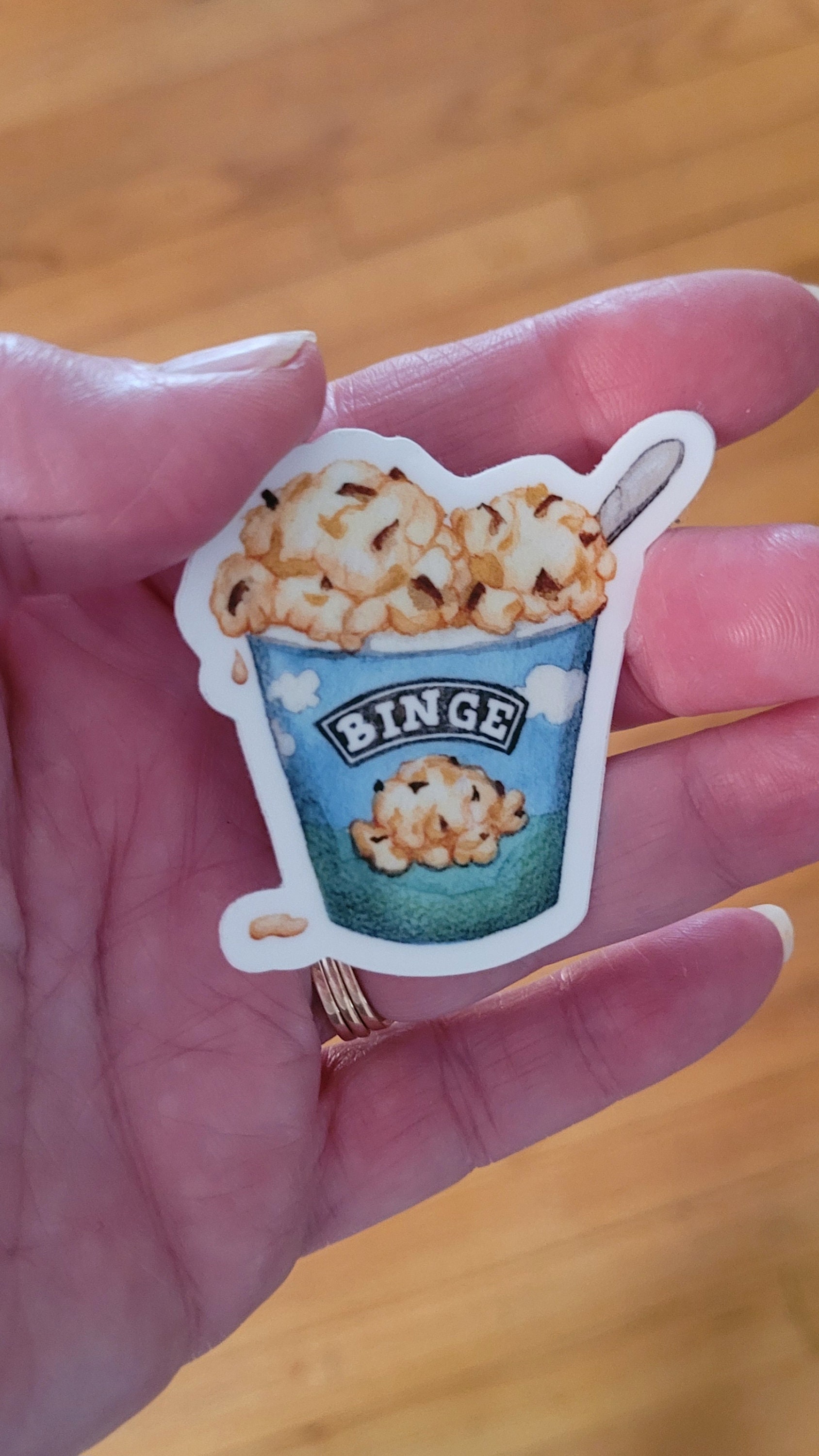 Binge & Jerry Ice Cream Sticker Set | Favorite Flavor Pint | Hand ...
