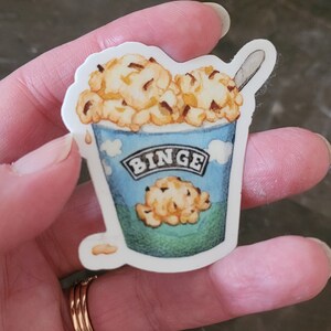 Binge & Jerry Ice Cream Sticker Set | Favorite Flavor Pint | Hand ...
