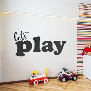 Lets Play Sign Playroom Wall Decor Play Letters for Wall - Etsy Canada