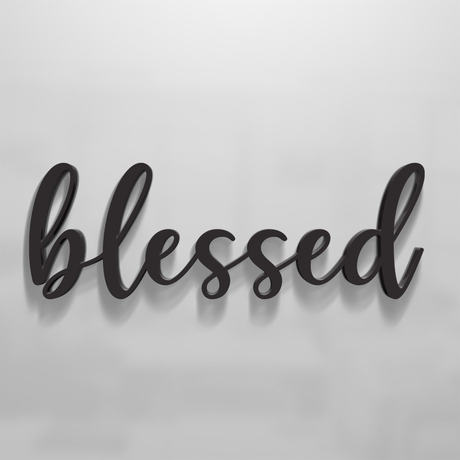 Wood Blessed Sign for Wall Decor | Large Blessed Word Sign ...