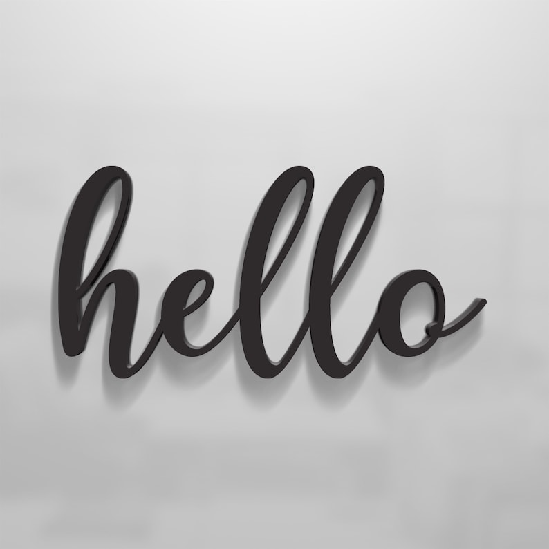 Wood Hello Sign for Wall Decor Entryway Decor Family Room - Etsy