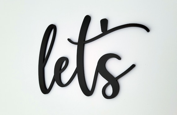 Script Letters Let's Add-on for Let's Play Sign - Etsy